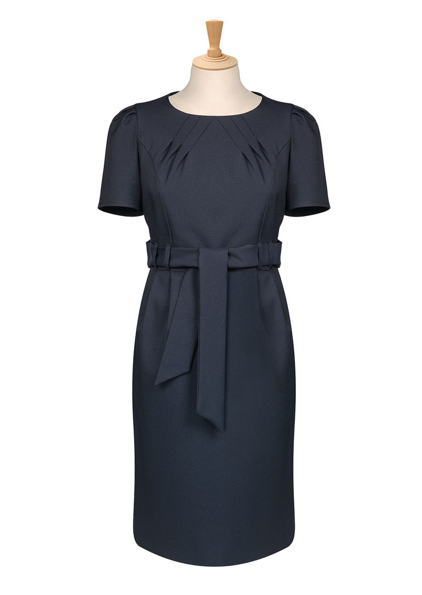 Tie Belt Shift Dress – First Corporate Clothing